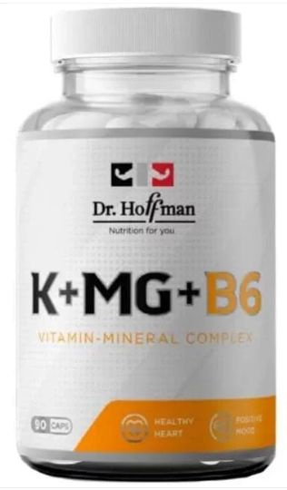 Калий, магний, витамин B6 Dr.Hoffman K + Mg + B6, 90 капсул - купить с ...