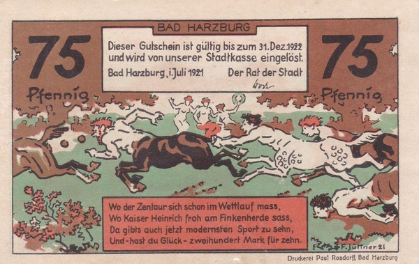 Германия (Веймарская Республика) Гарцбург 75 пфеннигов 1921 г. купить на OZON по низкой цене ...