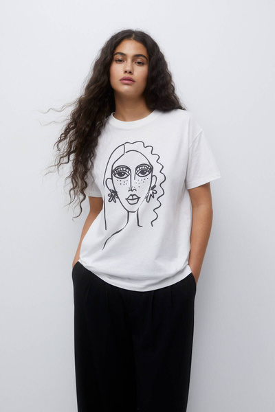 Поло Pull&Bear, размер 44, цвет белый - купить по выгодной цене в интернет-магазине OZON ...