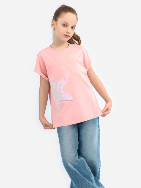 Футболка Valini, размер 146, цвет розовый, Хлопок 96%;эластан 4% - купить по выгодной цене в ...