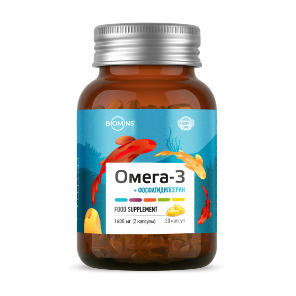 Biomins, Омега-3 + Фосфатидилсерин, капсулы, 30 шт. - купить с ...