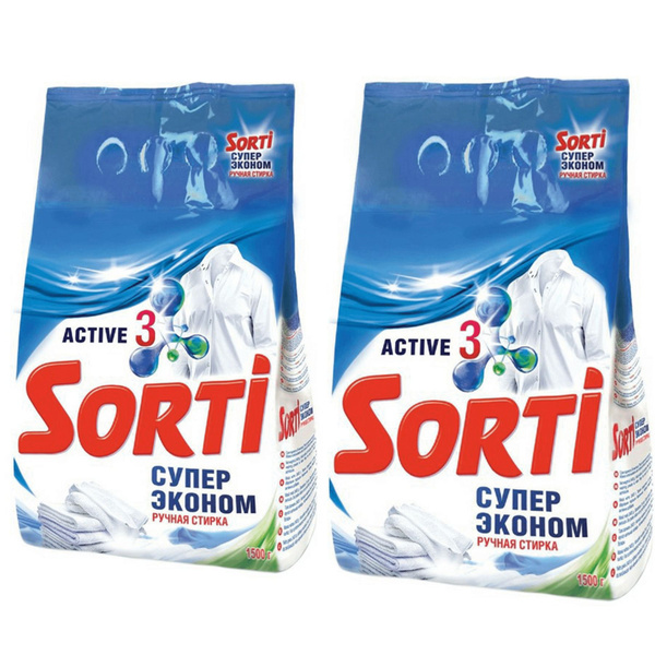 Sorti Стиральный порошок Супер Эконом, 1,5 кг, 2 уп - купить с ...