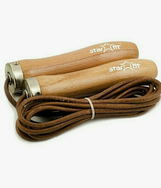 Скакалка STARFIT RP-201 кожаная, с деревянной ручкой - купить в ...