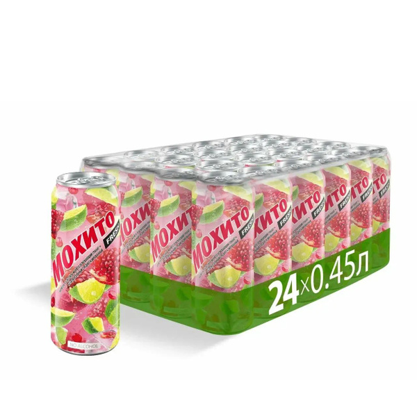 Мохито Fresh коктейль безалкогольный, гранат, ж/б, 0,45 л. x 24 шт ...