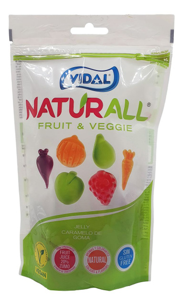 Мармелад жевательный Vidal Naturall фрукты-овощи, 180г, 1 шт. - купить ...