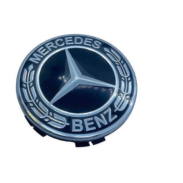 Колпак ступицы колеса MERCEDES (Хром на черном, 75мм) KA2224002200 ...