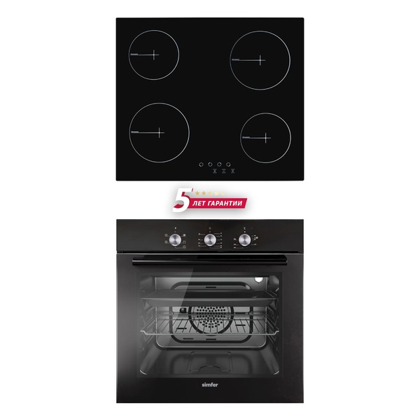Комплект встраиваемой бытовой техники Simfer 60см: электрическая варочная панель и электрический ...