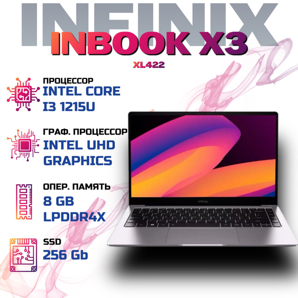 Ноутбук Infinix Inbook X3, серый купить по низкой цене: отзывы, фото ...