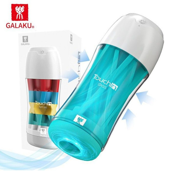 Мастурбатор GALAKU Oasis, с вибрацией, 20 режимов, ЗУ USB, бирюзовый - купить с доставкой по ...