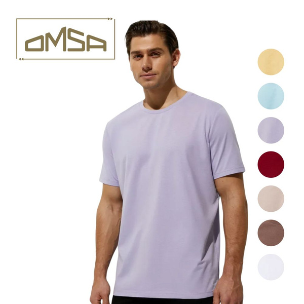 Футболка Omsa, размер 46, цвет лиловый, 100% Хлопок - купить по выгодной цене в интернет ...