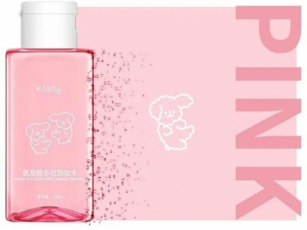 Мицеллярный тоник для снятия макияжа с аминокислотами Klaisy, розовый ...