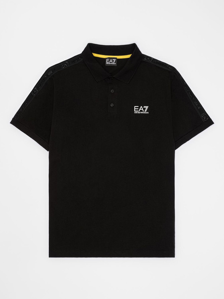 Поло EA7, размер 50, 52, цвет черный, хлопок 100% - купить по выгодной цене в интернет-магазине ...