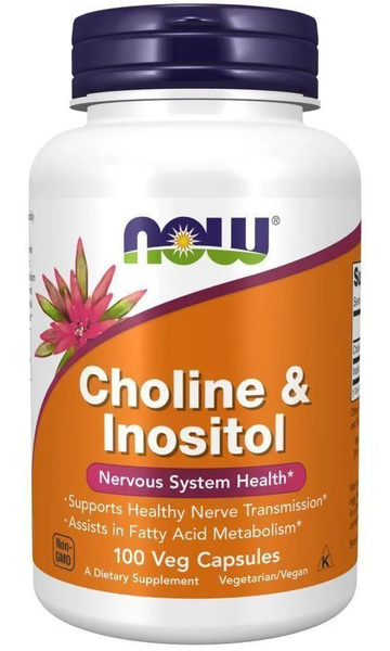 NOW Choline & Inositol, Холин и Инозитол, 250mg 100 капс - купить с доставкой по выгодным ценам ...