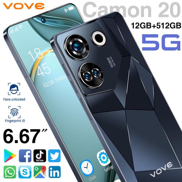 Мобильный телефон Ультра тонкий новый Camon 20 Dual SIM Dual Standby ...