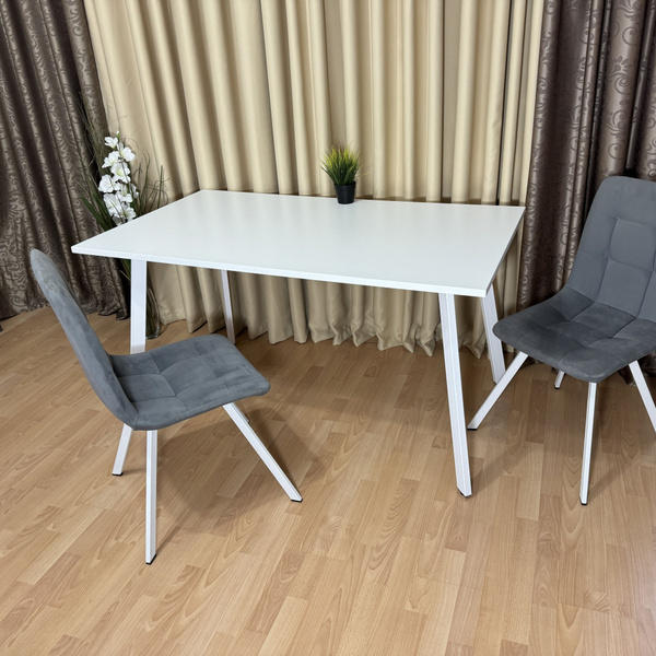 Стол обеденный Кухонные столы белые, 140х80х75 см - купить по выгодной ...