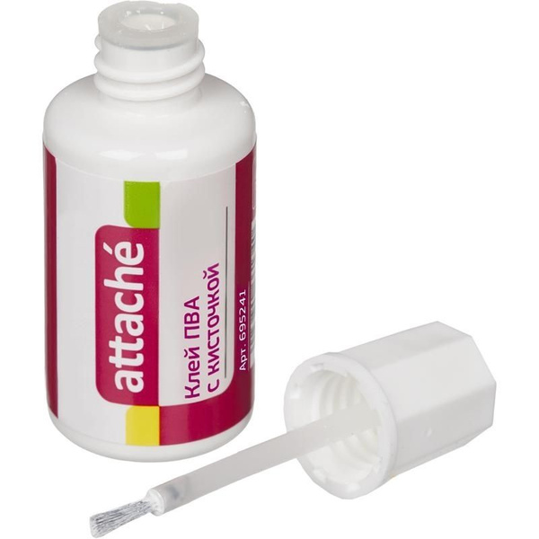 Клей ПВА Attache 20 г, с кисточкой (695241) купить на OZON по низкой цене (253338021)