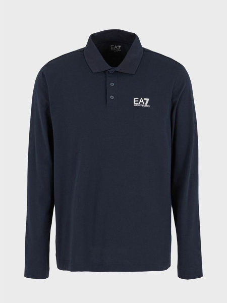 Поло EA7, размер 56, 58, цвет темно-синий, Хлопок 95% Эластан 5% - купить по выгодной цене в ...