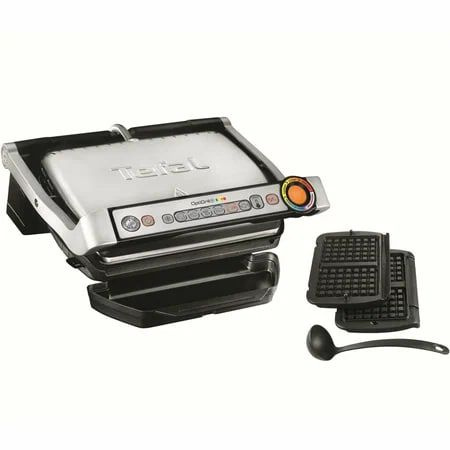 Гриль Tefal GC716D12, нержавеющая сталь/черный купить на OZON по низкой ...