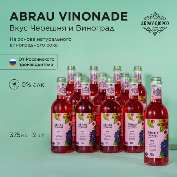 Напиток безалкогольный сильногазированный Абрау Винонад со вкусом ...