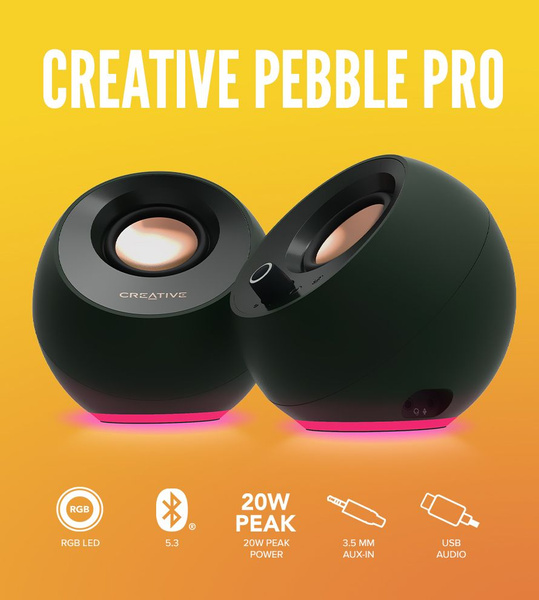 Колонки Creative PEBBLE PRO 2.0 (51MF1710AA001) - купить с доставкой по ...
