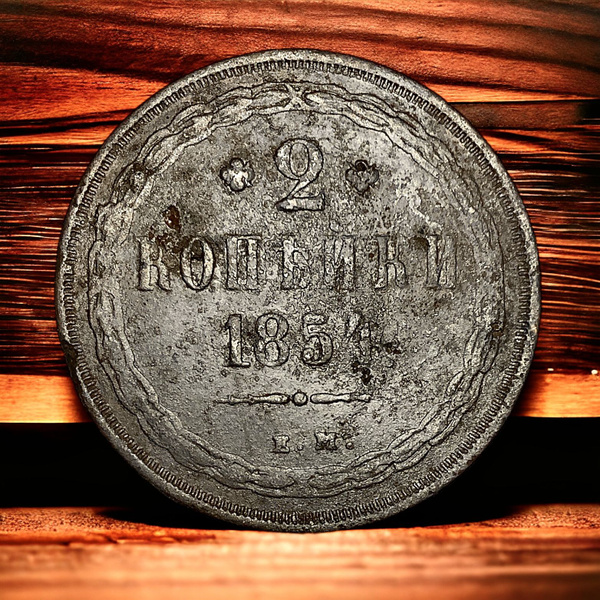 Монета Российской Империи 2 копейки 1854 года, ЕМ. Николай I - купить в интернет-магазине OZON с ...
