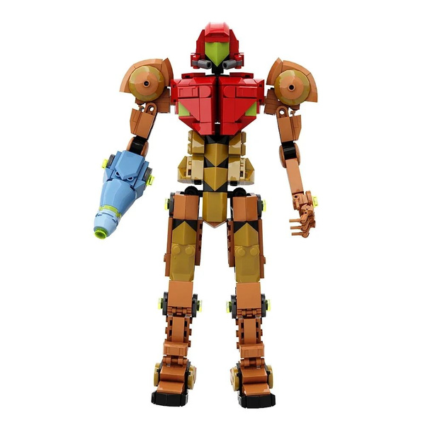 MOC Metroides Mecha робот модель, Samus Aran Metroid набор строительных ...