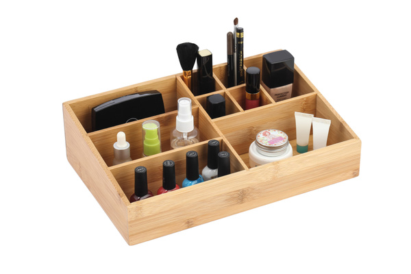 BambooLife Органайзер из бамбука универсальный для школьных принадлежностей, для косметики ...