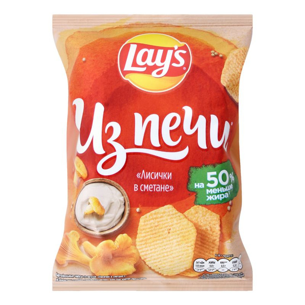Чипсы картофельные Lay's Из печи Лисички в сметане 85гр*3шт - купить с доставкой по выгодным ...