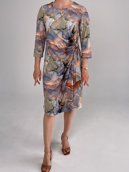 Платье женское с коротким рукавом DESCARA салатовое, Женский, На любой ...