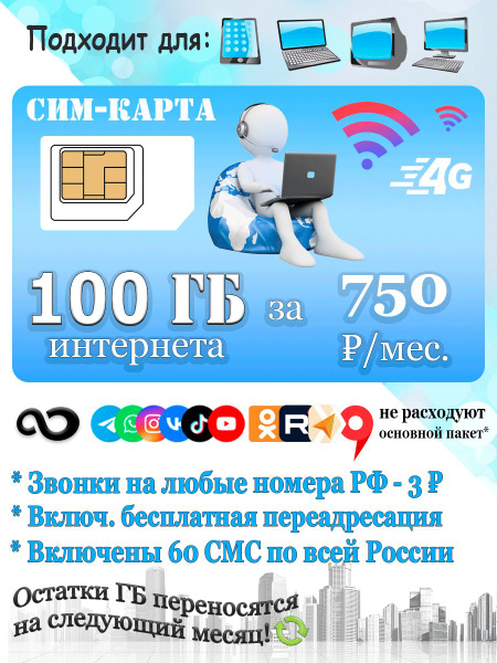 iq-Simka SIM-карта SIM-карта для устройств (Москва, Московская область) - купить с доставкой по ...