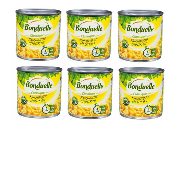 Bonduelle Кукуруза сладкая, 170 гр, 6 уп. - купить с доставкой по выгодным ценам в интернет ...