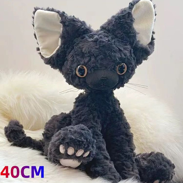 Мягкая игрушка Девонская кудрявая кошка,Плюшевые игрушки 40cm,Черный ...