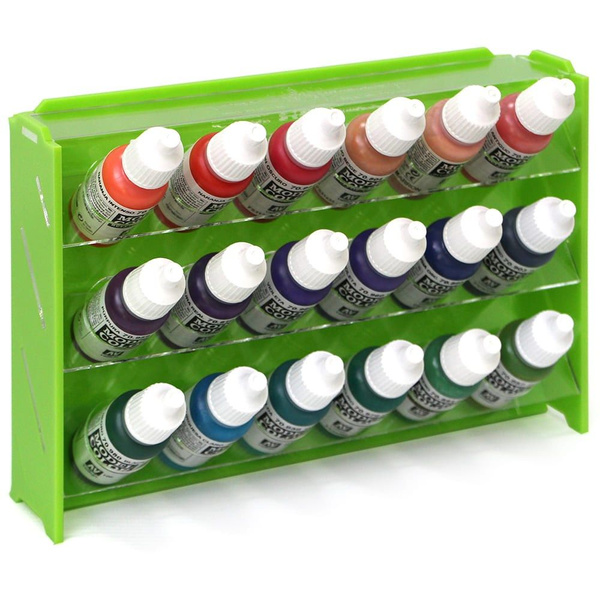 Подставка пластиковая OW зелёная для красок 18 баночек Mk-1 (Vallejo) - купить с доставкой по ...