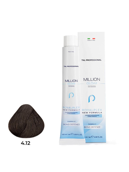TNL Professional Крем-краска для волос Million Gloss оттенок 4.12 ...