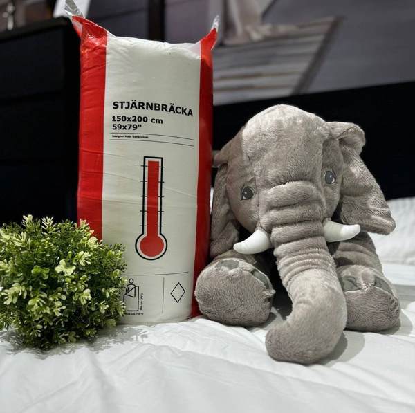 Одеяло IKEA Стэрнбрэкка, 150x200, Зимнее, с наполнителем Полиэстер ...