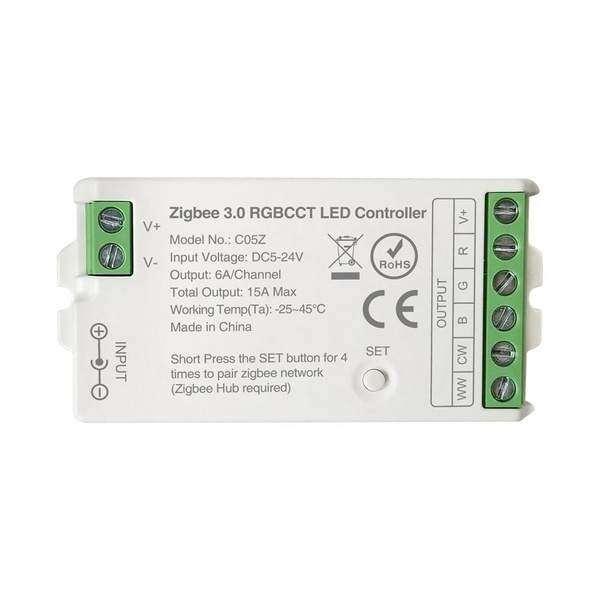 Zigbee 3.0 WiFi LED контроллер 2.4GHz RGBCCT лента Tuya Gateway Hue ...