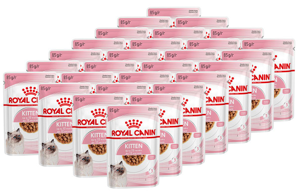 ROYAL CANIN KITTEN для котят в соусе пауч (85 гр х 28 шт) - купить с ...