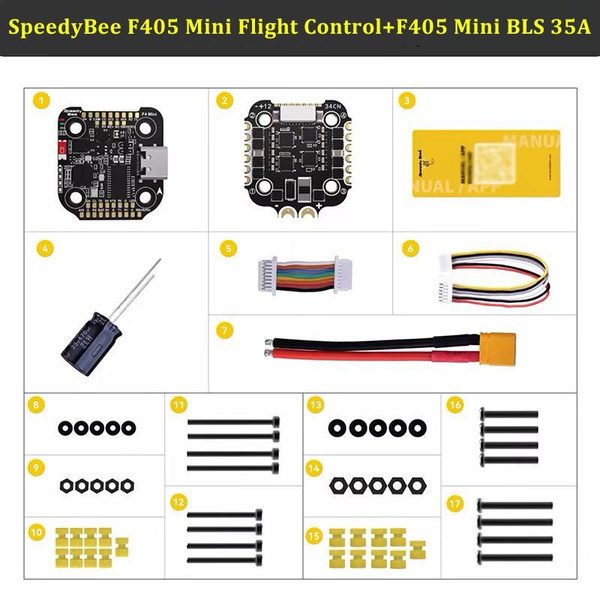 SpeedyBee F405 Mini Stack Flight Controller+F405 Mini BLS 35A ESC , 4-в ...
