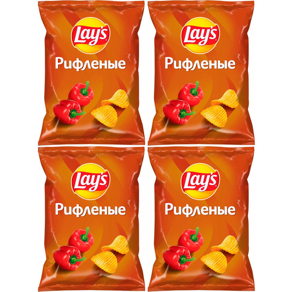 Чипсы картофельные Lay's паприка 140 г, набор: 4 штуки купить на OZON по низкой цене (1731753527)