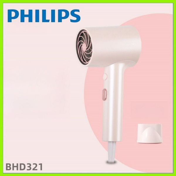Philips Фен для волос BHD321 1600 Вт, скоростей 2, светло-розовый ...