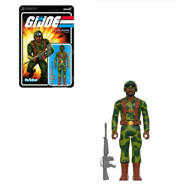 игрушки super7 фигурки G.I. Joe ReAction Figure Wave 4 Trooper Beard ...