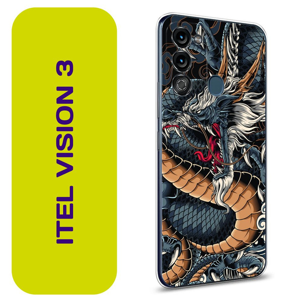 Чехол на Ител Вижн 3 / Itel Vision 3 с принтом Japanese Dragon купить ...