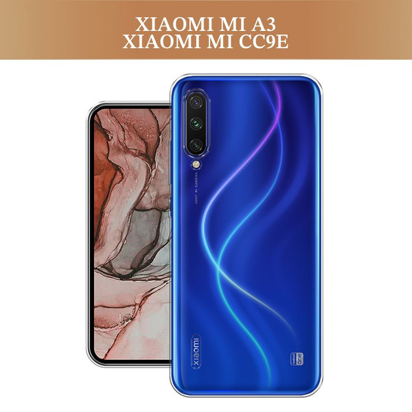 Силиконовый чехол на Xiaomi Mi CC9E/Mi A3 / Сяоми Mi CC9E/Mi A3, прозрачный купить на OZON по ...