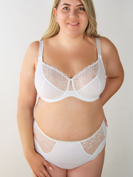 Бюстгальтер Женский Misstyle мягкая чашка на каркасе, размер 90F белый Кружево Повседневный ...