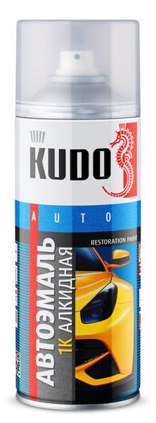 Эмаль 1К автомобильная KUDO Белая 202 (KU-4008), аэрозоль (спрей) 520 мл. купить на OZON по ...