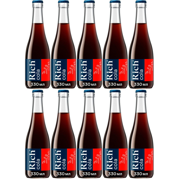 Газированный напиток Rich Cola 330 мл, набор: 10 штук купить на OZON по ...
