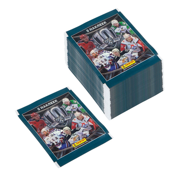 Panini / 100 пакетиков наклеек Хоккей КХЛ сезон 2017-2018 / 500 наклеек ...