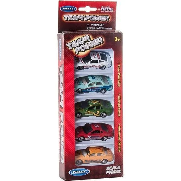 Welly Team power - Игровой набор "Гоночные автомобили", 5 машин купить ...