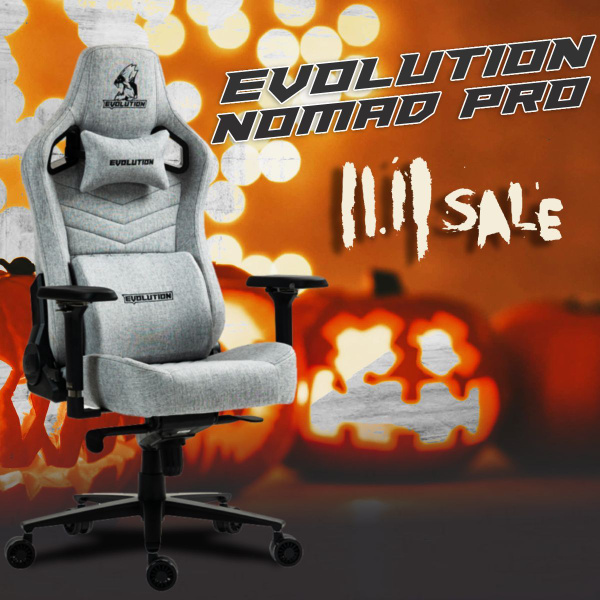 Компьютерное игровое кресло EVOLUTION NOMAD PRO Grey, Ткань, Серый купить на OZON по низкой цене ...