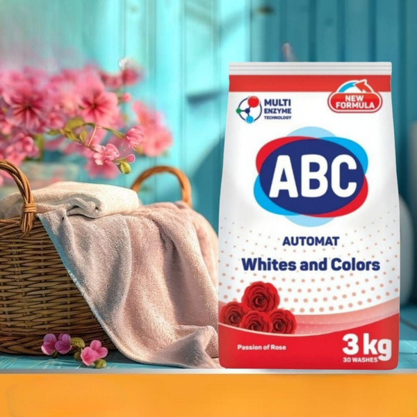 Стиральный порошок ABC Роза 3 кг, Турция купить на OZON по низкой цене ...